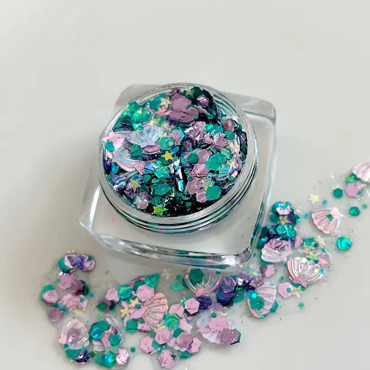 Mermaid Scales and Seashell Summer Face and Body Glitter Gel — Love ...